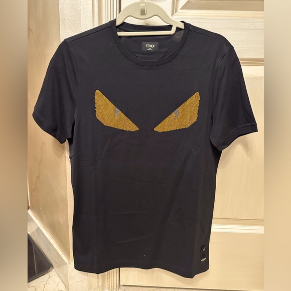 Fendi | Shirts | Authentic New Fendi Monster Crystal Eyes Tee | Poshmark